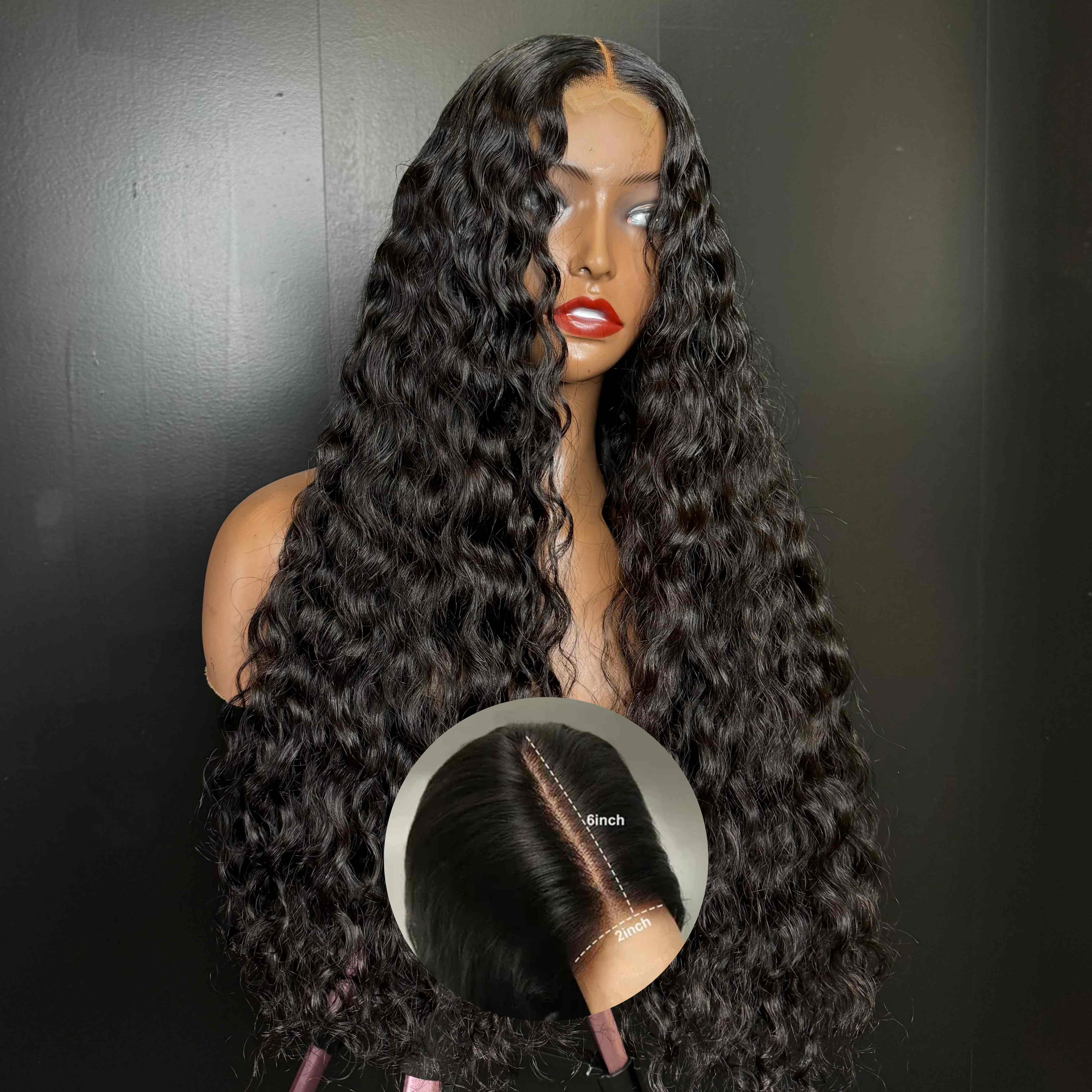Afsisterwig - 2x6 Deep Middle Part HD Skin Melt Lace Human Hair Blunt ...