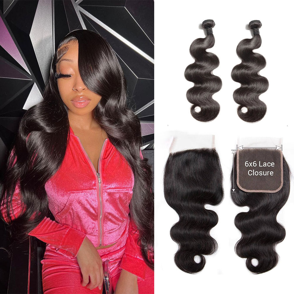 4x4 Swiss Lace Closure with 3 Bundles – Afsisterwig