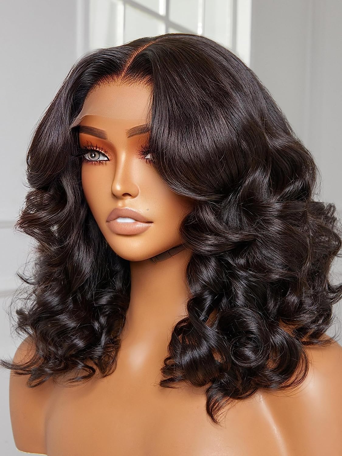 Afsisterwig - Full Lace Free Parting Preplucked Human Hair Deep Curly ...