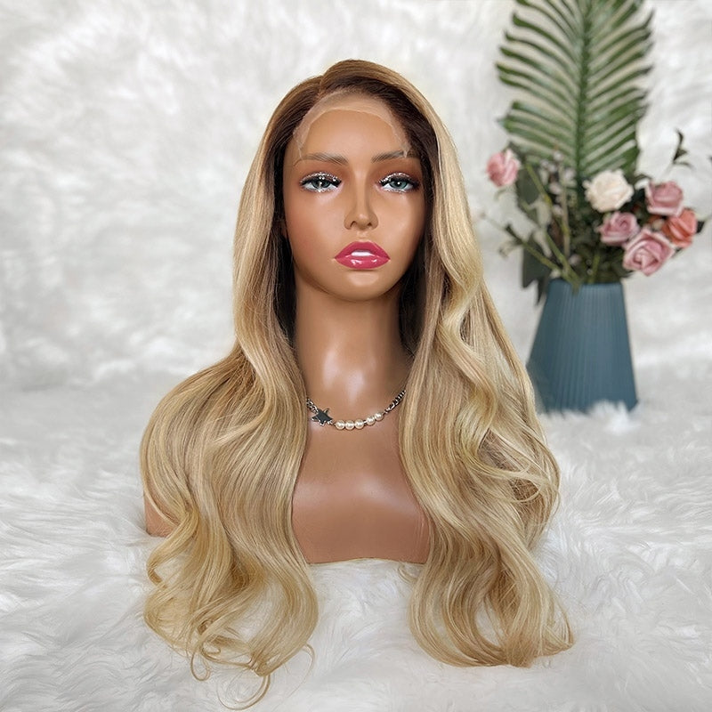 Afsisterwig - [SalonLux] 13x4 HD Lace Ombre Blonde Wavy Preplucked ...