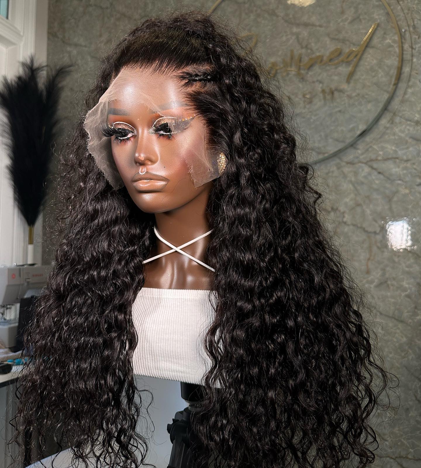 Afsisterwig - 13x6 / 13x4 Full Frontal Loose Deep Wave Preplucked Human ...