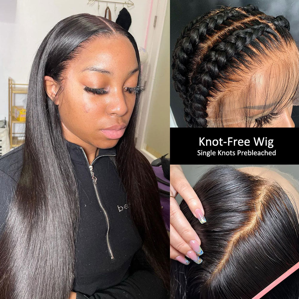 Afsisterwig - Skin Melt Full Lace Silk Straight Wig Invisible Swiss ...