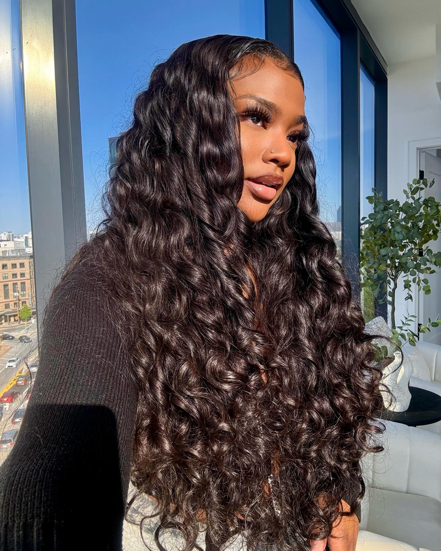 Afsisterwig - Skin Melt Full Lace Silk Straight Wig Invisible Swiss ...