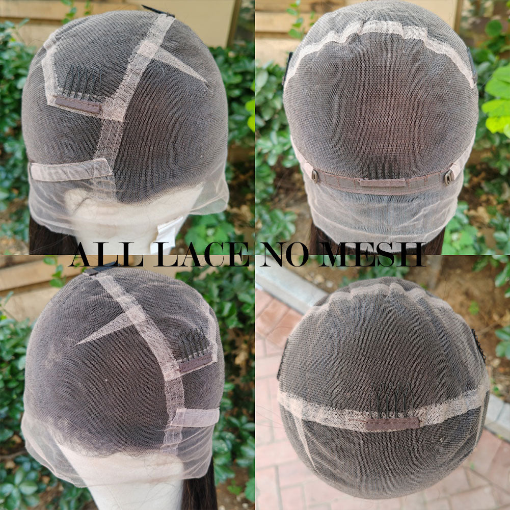 Afsisterwig - Whole Lace Cap Transparent Lace Preplucked Human Hair ...
