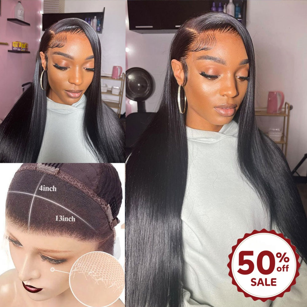 Afsisterwig - 13x4 Lace Front Body Wave Wig Virgin Human Hair Frontal Wigs