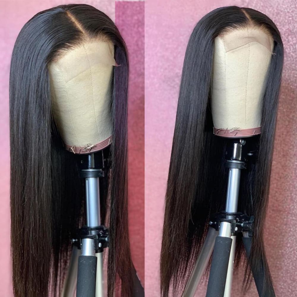 Afsisterwig - 5x5 Closure Wigs Silky Straight Skin Melt Swiss Lace Wig