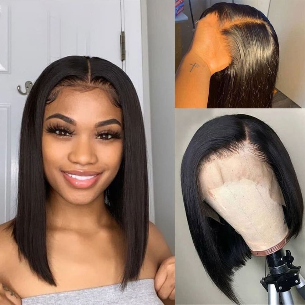 Afsisterwig - Skin Melt Lace Front Bob Wig 13x4 Invisible Swiss Lace ...