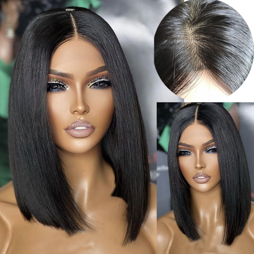 Afsisterwig - Asia | Diamond Fake Scalp 13X6 Human Hair Lace Front Bob Wig